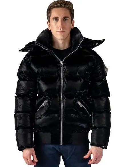 WOODPECKER Woody Bomber Quilted Coat - All Wet Black