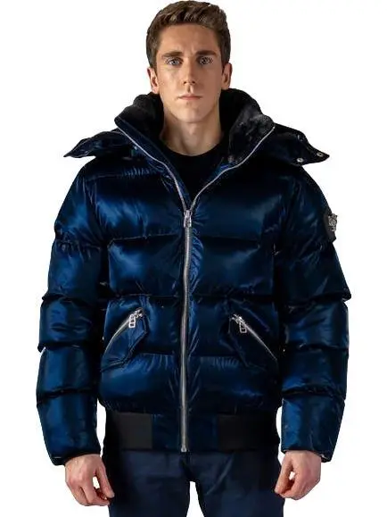 WOODPECKER Woody Bomber Quilted Coat - All Wet Navy