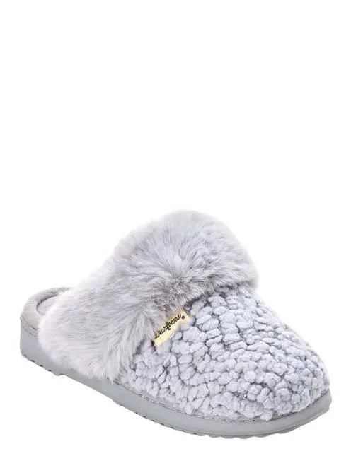 DEARFOAMS Knit Scuff Slipper - Grey