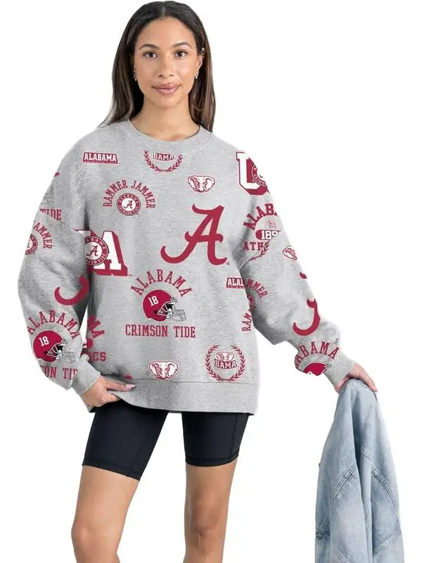 GAMEDAY COUTURE Alabama Crimson Tide Always On Repeat Fleece Sweatshirt - Gray