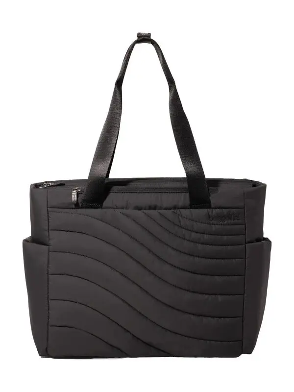 BAGGALLINI Wave Large Tote Bag - Black Wave Puff