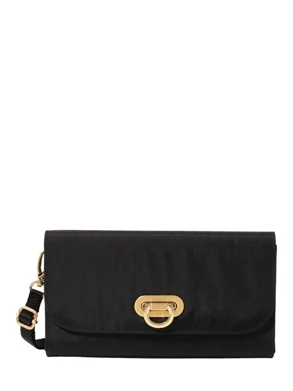 BAGGALLINI Coastal Flip Lock Rfid Phone Wallet Crossbody Bag - Black With Gold Hardware