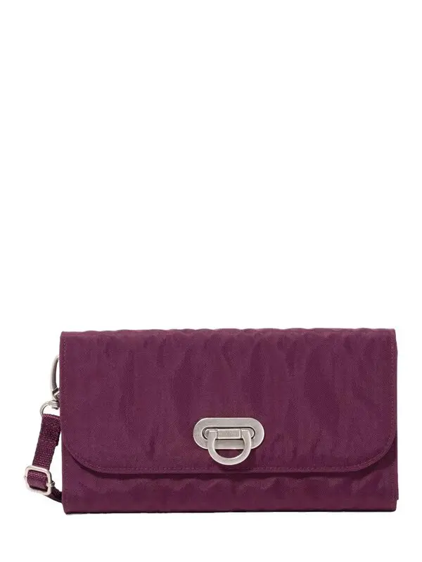 BAGGALLINI Coastal Flip Lock Rfid Phone Wallet Crossbody Bag - Mulberry