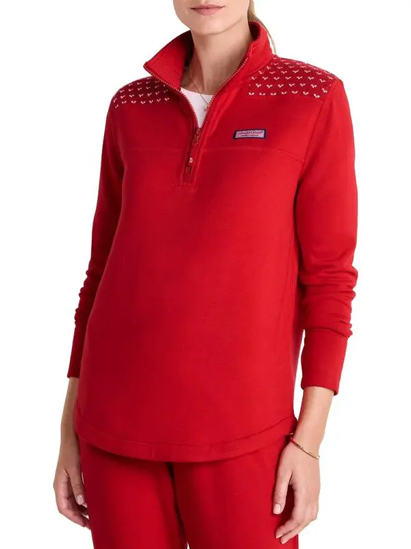 Vineyard Vines Dreamcloth Relaxed Shep Shirt - Red Velvet