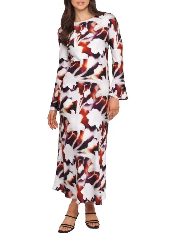 PETAL & PUP Floral Long Sleeve Dress - Blurred Floral