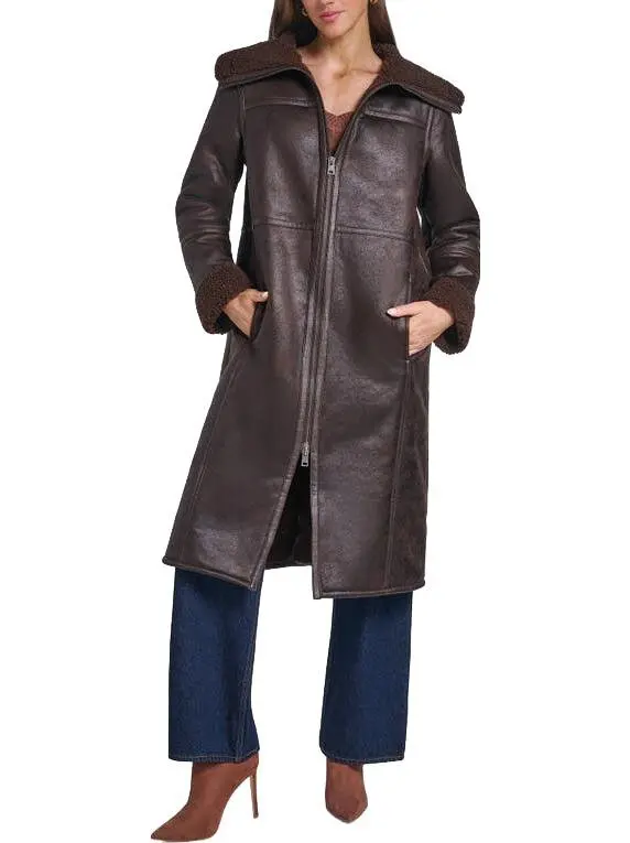 LEVI'S Faux Shearling Coat - Java
