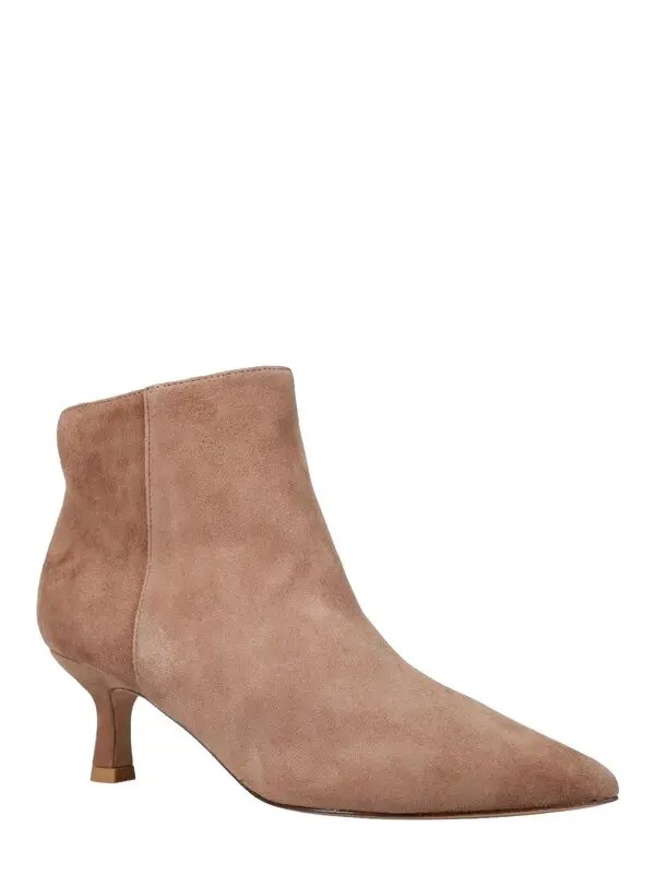 Pelle Moda Kiesa Pointed Toe Kitten Heel Bootie - Taupe
