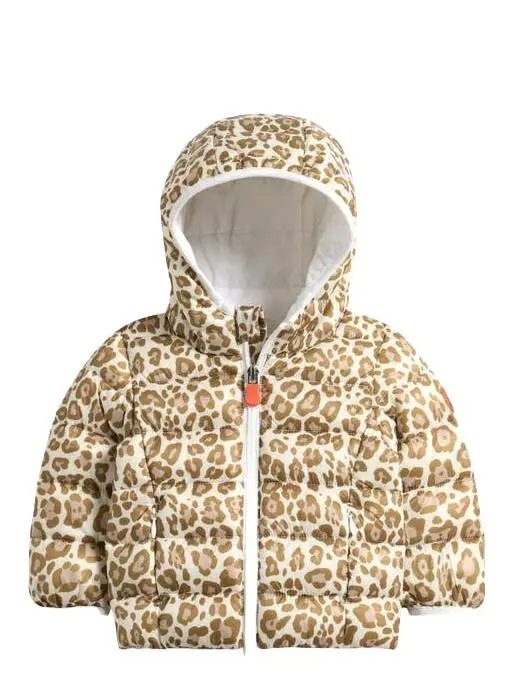 SAVE THE DUCK Dag Puffer Jacket - Brown Leopard