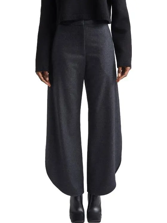 Alaïa Petal Merino Wool Pants - Anthracite