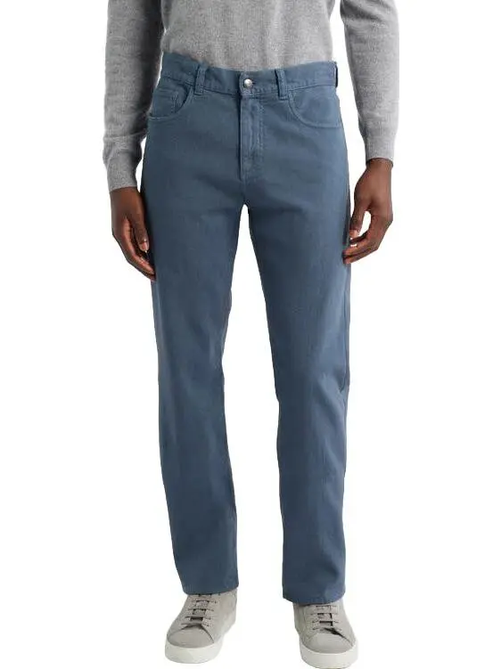 Canali Regular Fit Denim Jeans - Blue