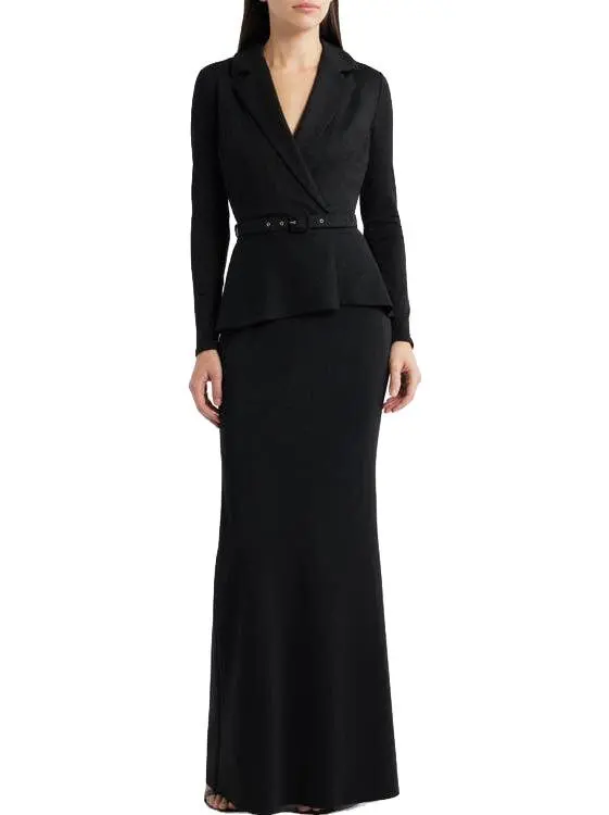 Chiara Boni La Petite Robe Thadira Belted Maxi Dress - Black