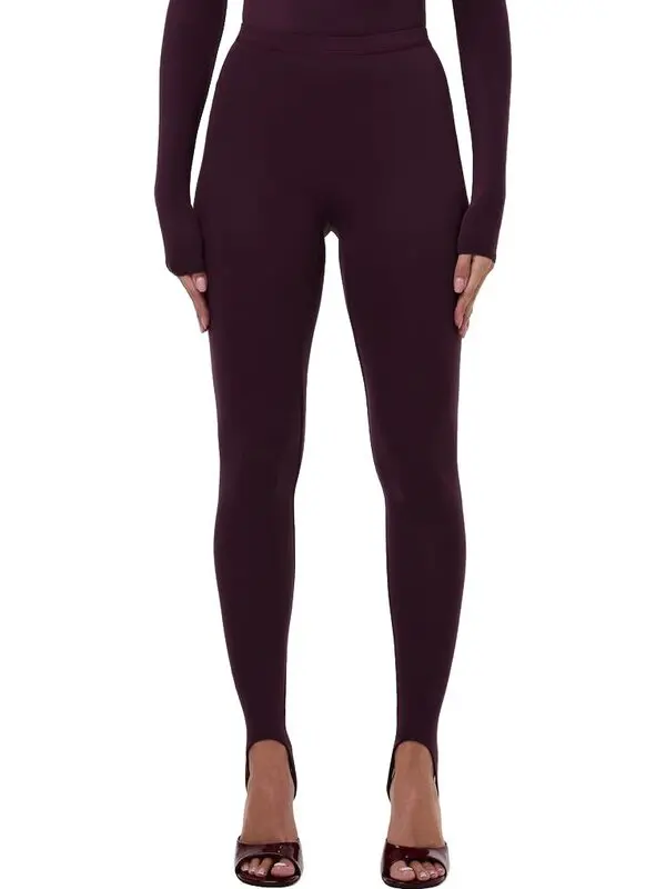 Naked Wardrobe Naked Stirrup Leggings - Dark Plum