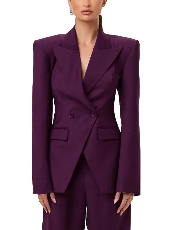 Naked Wardrobe Double-breasted Blazer - Dark Berry