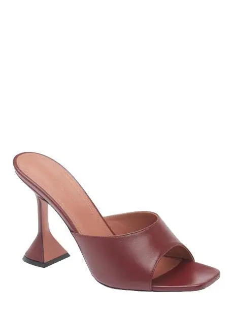 Amina Muaddi Lupita Slide Sandal - Wine Nappa