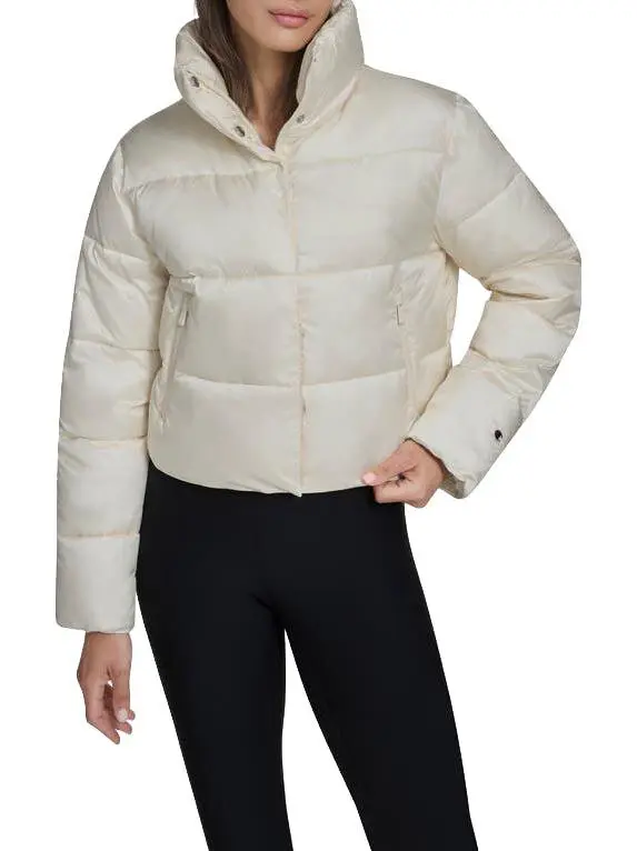 Champion Water Resistant Crop Puffer Jacket - White