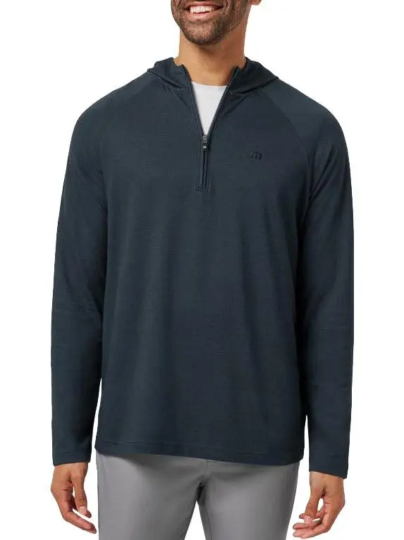 Travis Mathew Country Hopping Quarter-zip Hoodie - Total Eclipse