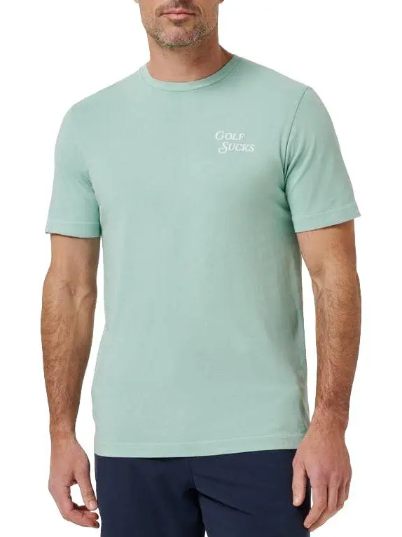 Travis Mathew Golf Sucks Graphic T-shirt - Wasabi