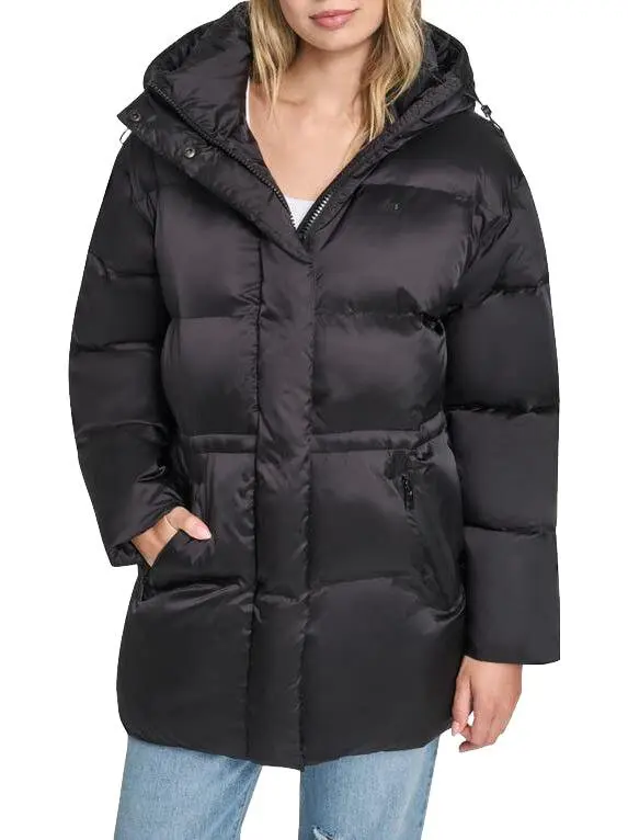 Champion Water Resistant Hooded Puffer Coat - Black