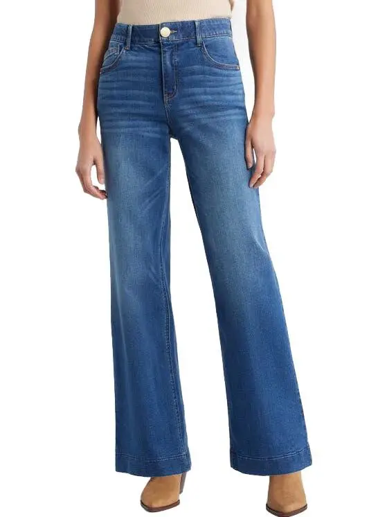 Wit & Wisdom High-waist Wide-leg Jeans - Blue