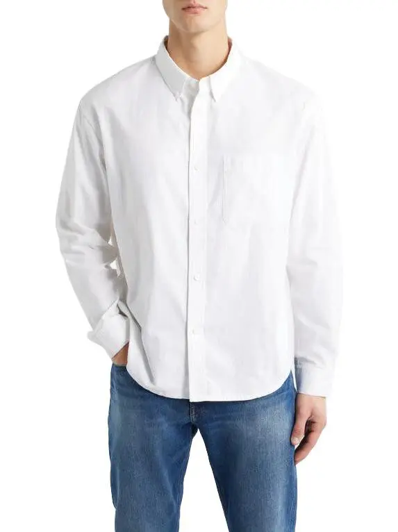 FRAME Cotton Oxford Button-down Shirt - White