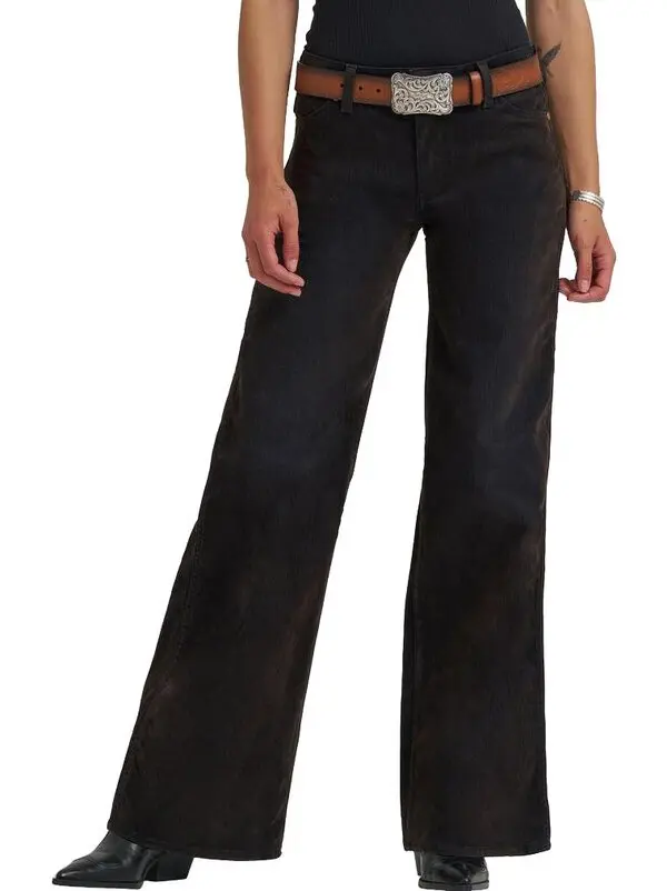 Wrangler Mid-rise Wide Leg Jeans - Mole
