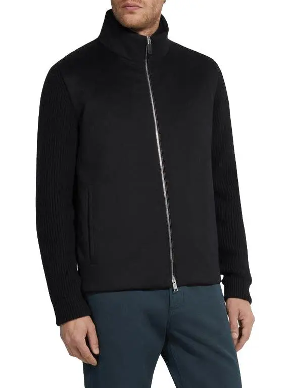 Zegna Oasi Cashmere Zip-through Cardigan - Black