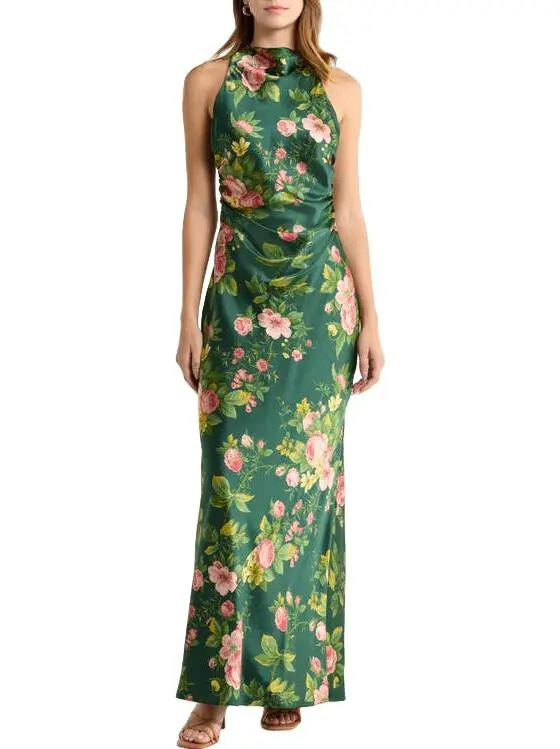 REFORMATION Anaiis Silk Maxi Dress - Belvedere