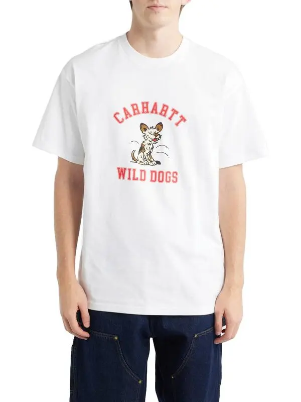 Carhartt Work In Progress Wild Dog Cotton Graphic T-shirt - White