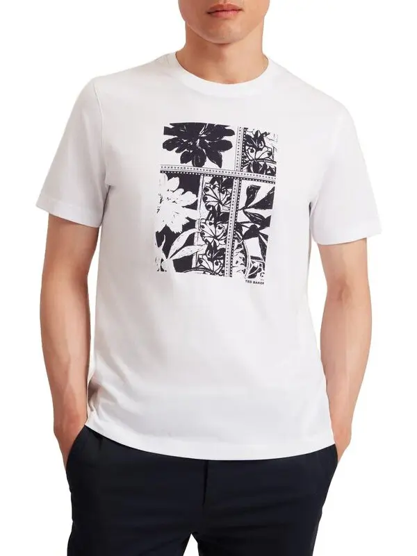 Ted Baker London Koney Botanical Graphic T-shirt - White