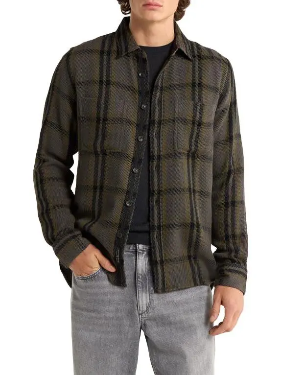 Rag & Bone Plaid Cotton Twill Button-up Shirt Jacket - Grffx