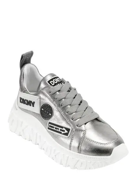 Dkny Platform Sneakers - Nickel