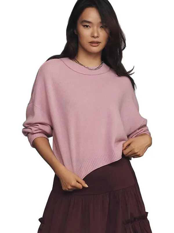 Anthropologie Cashmere Crew-neck Sweater - Orchid