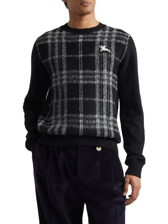Burberry Ekd Wool Blend Sweater - Black/white
