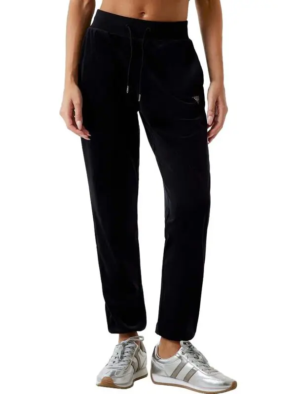 Guess Velvet Joggers - Black-black
