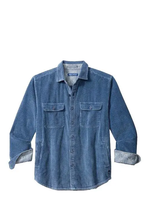 Tommy Bahama Valley Cotton Corduroy Button-up Shirt Jacket - Indigo