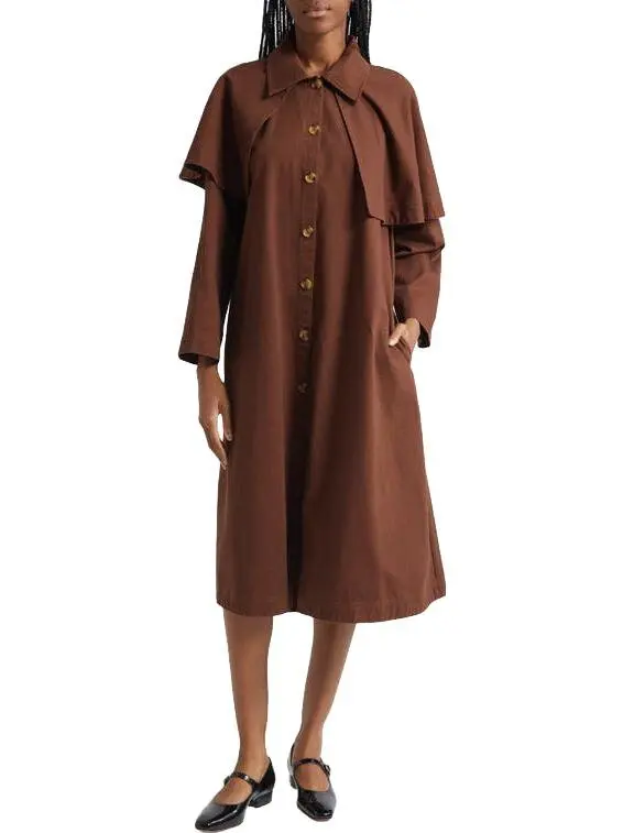 Mille Alina Longline Coat - Chocolate