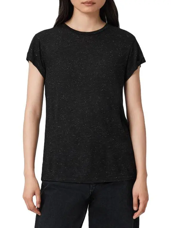 ALLSAINTS Anna Shimmer T-shirt - Black