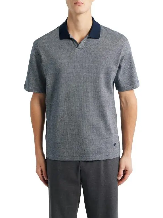 Emporio Armani Johnny Collar Polo - Navy