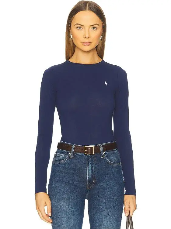 Polo Ralph Lauren Long Sleeve Bodysuit - Navy