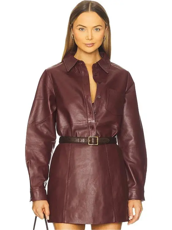 Cami Nyc Wendell Leather Jacket - Syrah