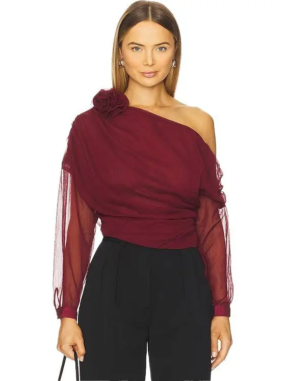 LOVERS AND FRIENDS Asha Top - Burgundy
