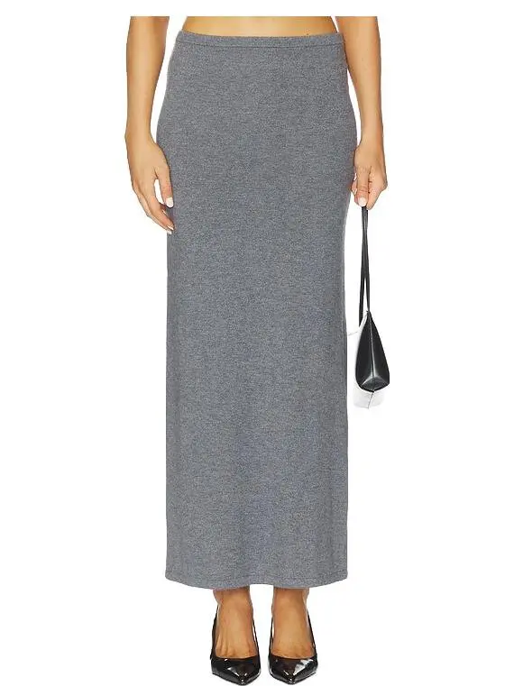 L'academie By Marianna Torrey Maxi Skirt - Charcoal Grey