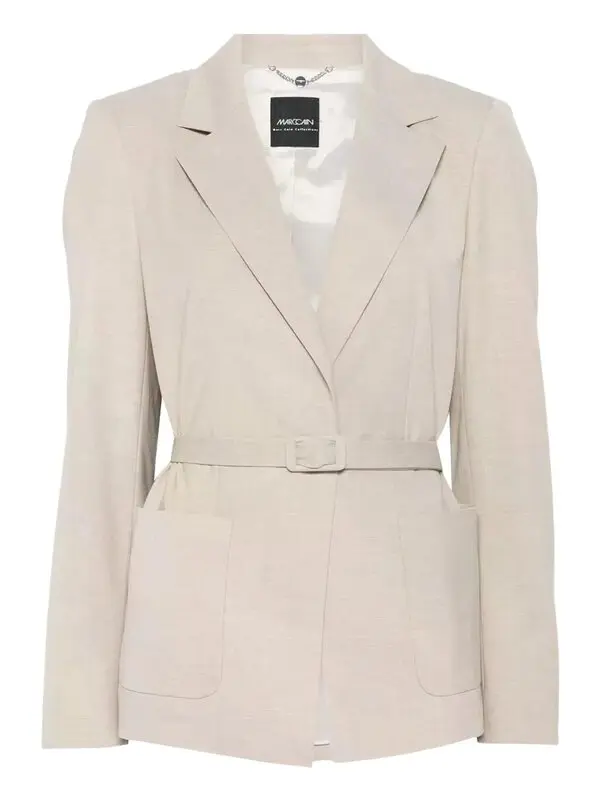 MARCCAIN Belted Fitted Jacket - Neutrals