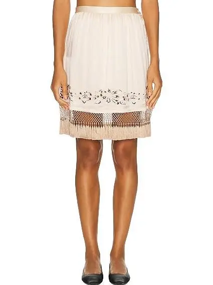 BODE Phantasm Fringe Skirt - Ecru