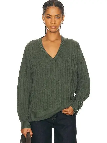 Jenni Kayne Nell V-neck Sweater - Pine