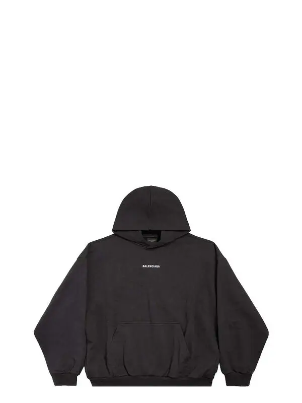 Balenciaga Logo Hoodie - Black