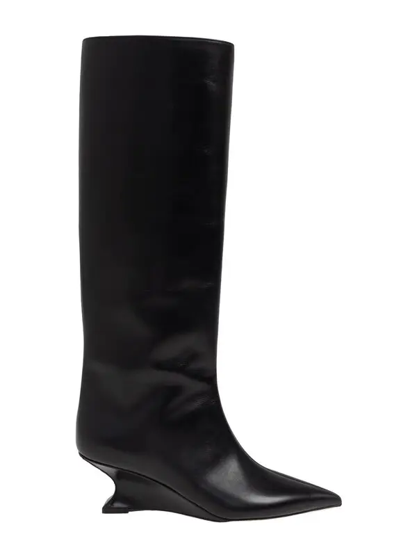 Paris Texas Nina Wedge Boots - Black