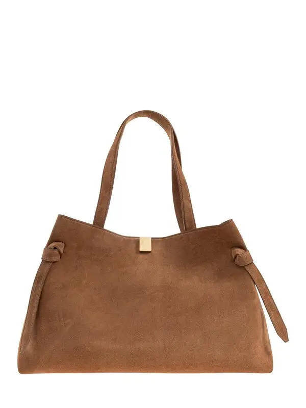 Yuzefi Gyoza Tote Shoulder Bag - Brown