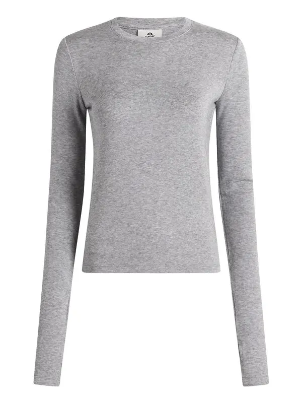 SUNDAYFRUITMARKET Mini Sun Long Sleeve Top - Grey