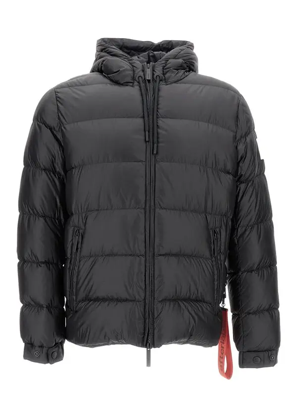 AFTER/LABEL Hooded Puffer Jacket - Black